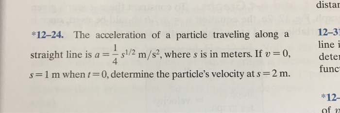 Solved The acceleration of a particle traveling along a | Chegg.com