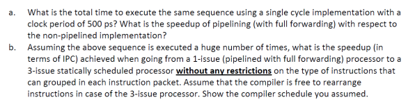 Solved Assume a 5---stage pipelined MIPS implementation and | Chegg.com