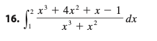 Solved ∫12x3+x2x3+4x2+x−1dx | Chegg.com