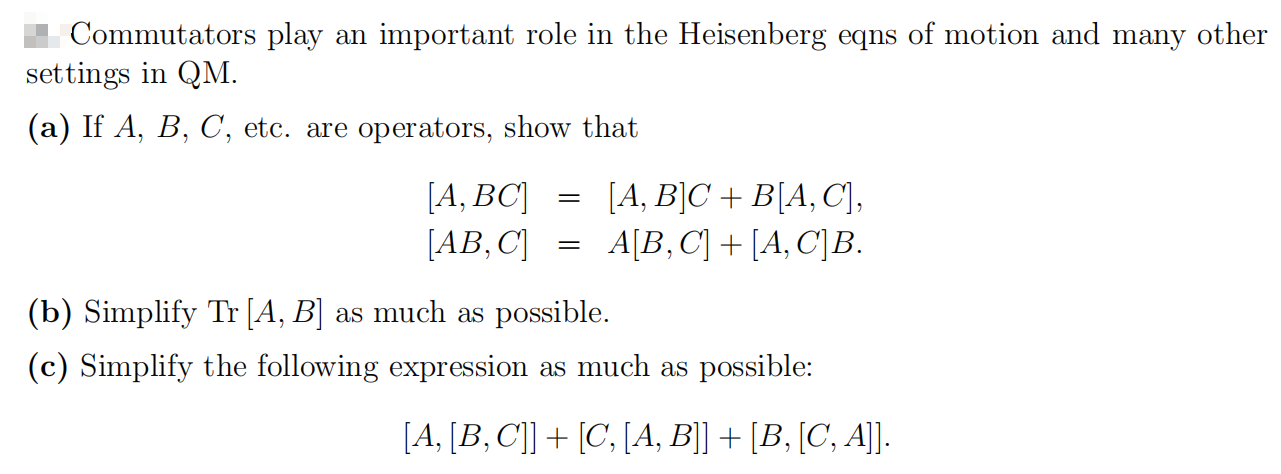Solved Commutators play an important role in the Heisenberg | Chegg.com