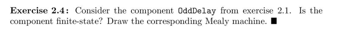 Solved Exercise 2.4: Consider the component OddDelay from | Chegg.com