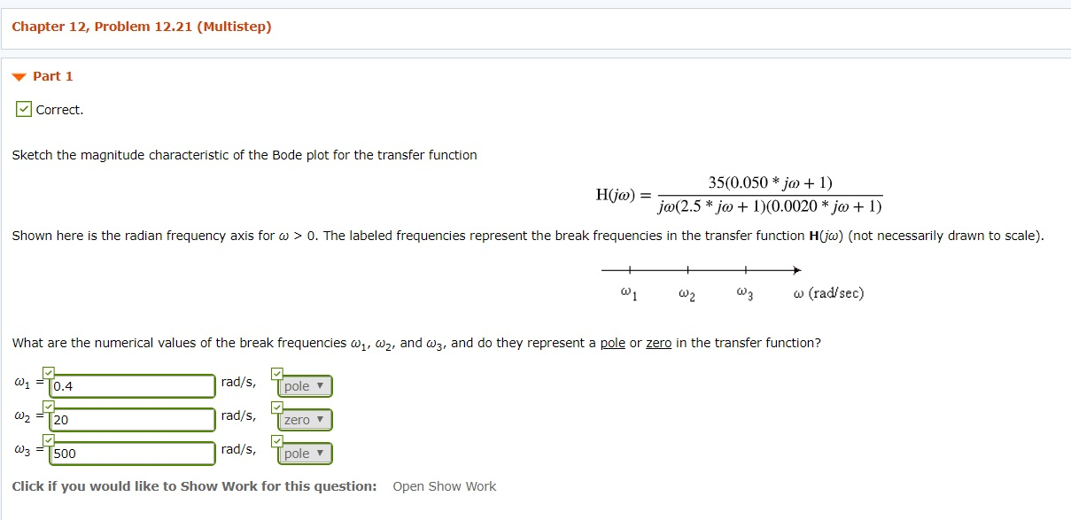 Solved Chapter 12, Problem 12.21 (Multistep) Part 1 Correct. | Chegg.com