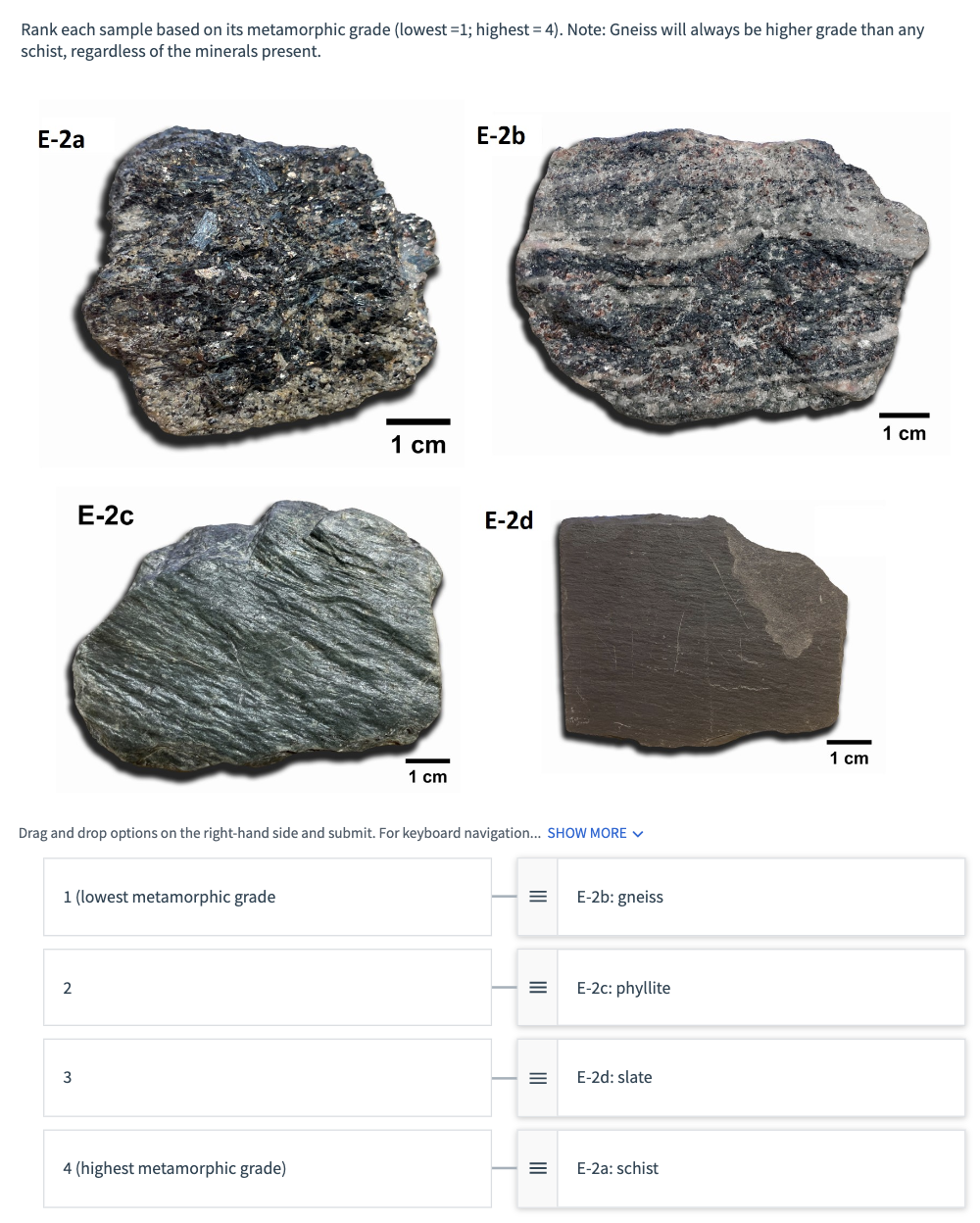 Solved Identify the highest-grade index mineral in this | Chegg.com