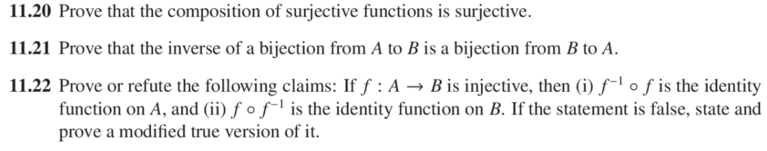 Solved 11.20 Prove that the composition of surjective | Chegg.com