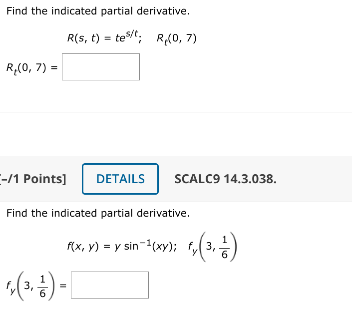 Solved Find the indicated partial derivative. | Chegg.com