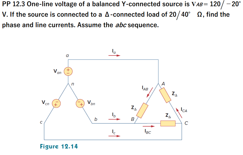 Solved One-line voltage of ﻿a balanced Y-connected source is | Chegg.com