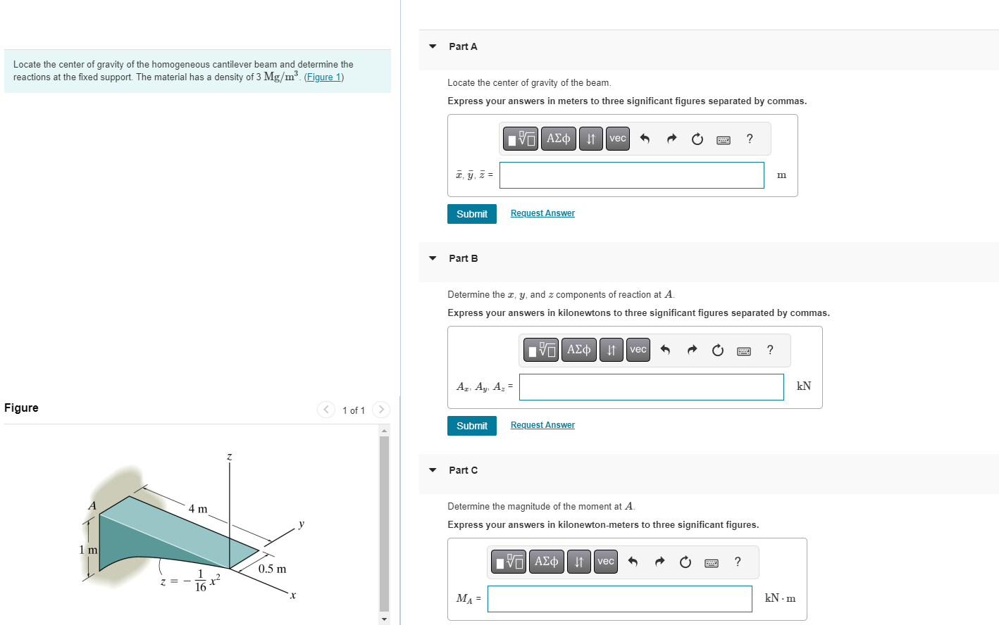Solved Locate the center of gravity of the homogeneous | Chegg.com