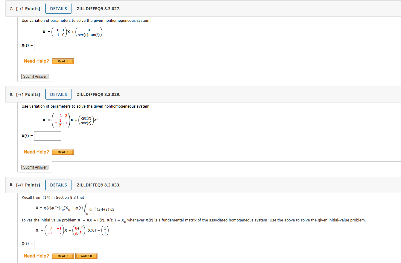 Solved -/1 Points] ZILLDIFFEQ9 8.3.027. Use variation of | Chegg.com