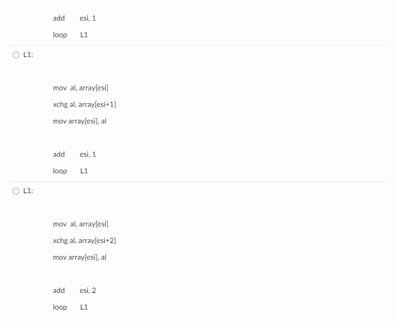 Solved Suppose a program is supposed to swap adjacent pairs | Chegg.com