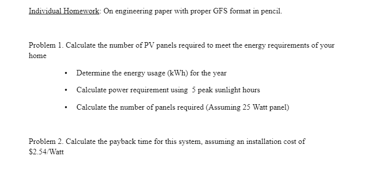Solved Individual Homework: On engineering paper with proper | Chegg.com