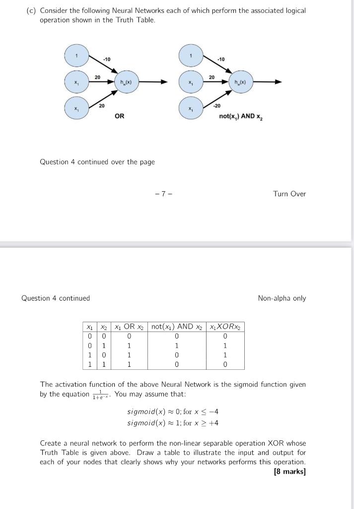 Solved (c) Consider the following Neural Networks each of | Chegg.com