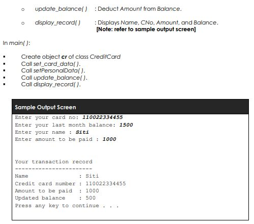 Create class called Payment: Private data member: O | Chegg.com
