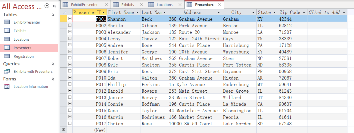 Solved 1. Create a form using the Form tool based on the | Chegg.com