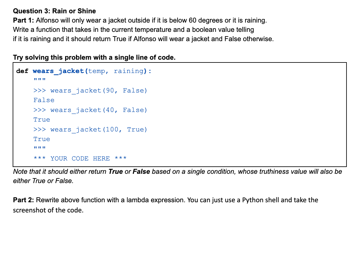 Solved Part 1: Come up with the most creative expression | Chegg.com