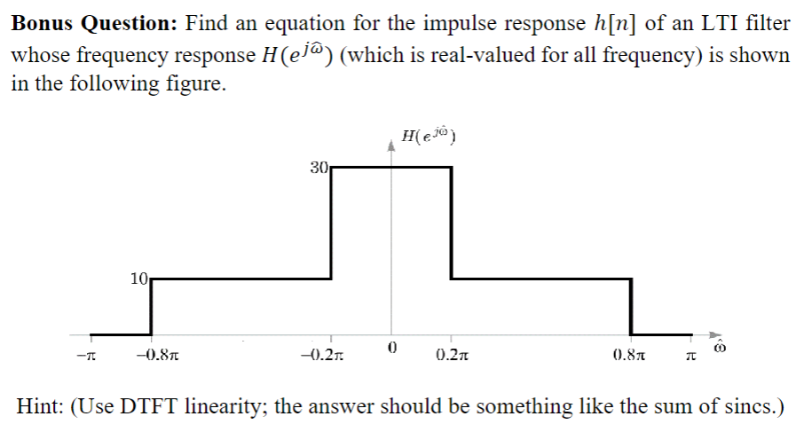 Solved Bonus Question: Find an equation for the impulse | Chegg.com