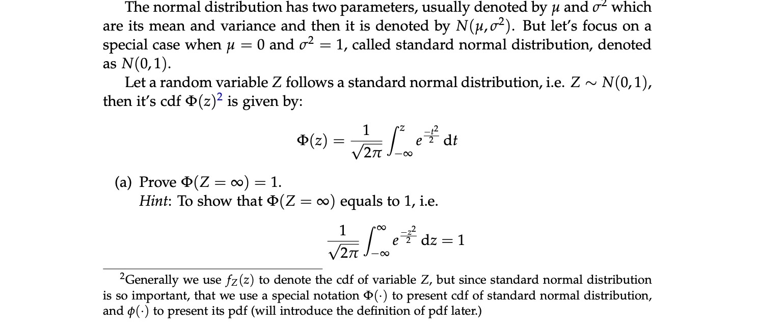 Solved The Normal Distribution Has Two Parameters Usually