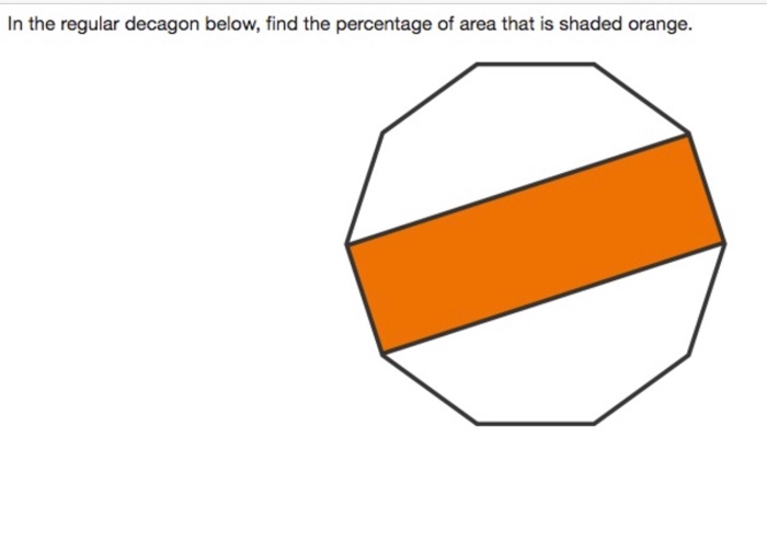 Solved In the regular decagon below, find the percentage of | Chegg.com