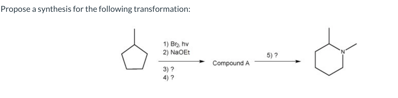 Solved Propose a synthesis for the following transformation: | Chegg.com