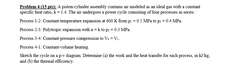 Solved Thermodynamics "Process 2-3: Adiabatic and polytropic | Chegg.com