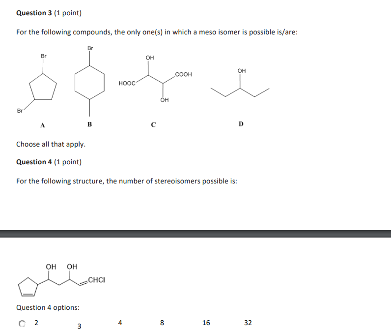 [Solved]: For the following compounds, the only one(s) in