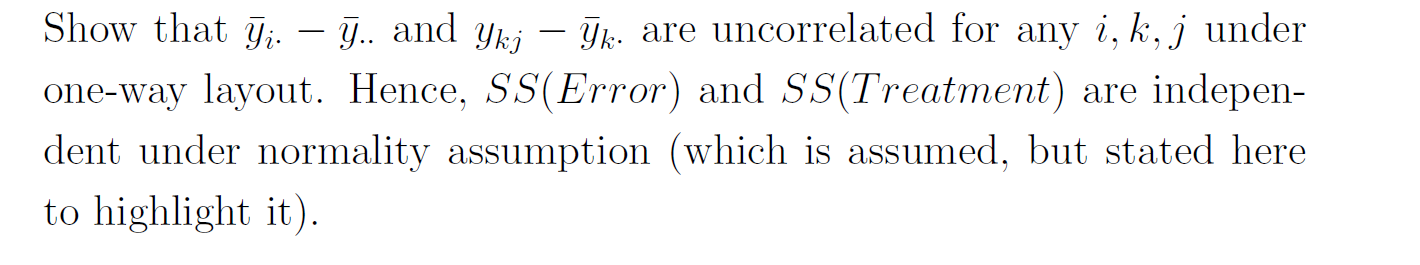 Solved Show that yi. – į.. and Ykj – Ik. are uncorrelated | Chegg.com