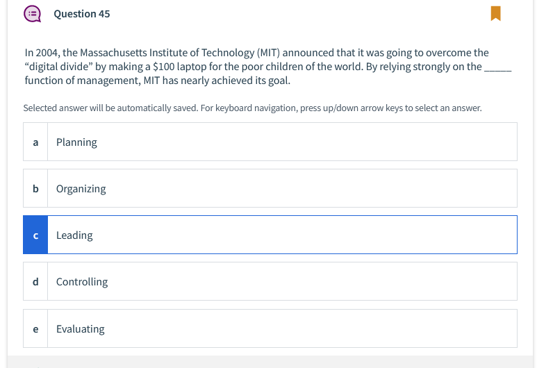 Solved Question 45In 2004, ﻿the Massachusetts Institute of | Chegg.com