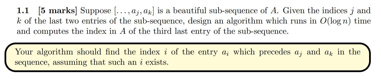 Solved Given a strictly increasing sequence A whose entries | Chegg.com