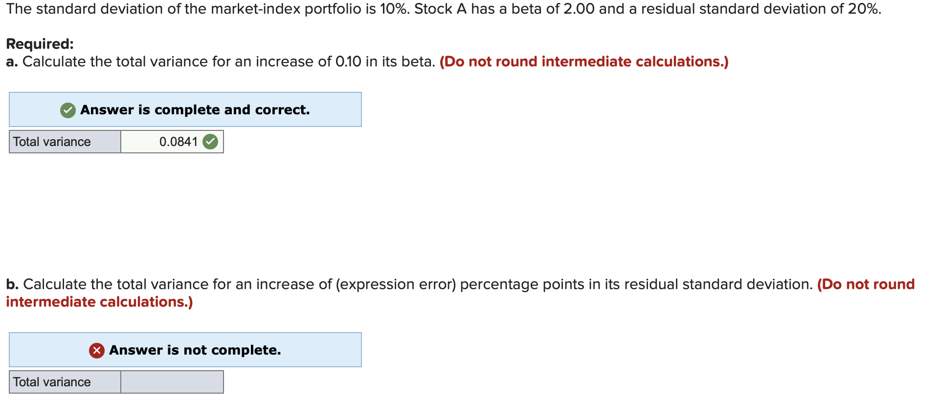 Solved The standard deviation of the market-index portfolio | Chegg.com