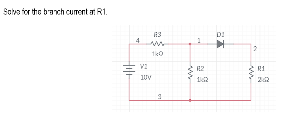 Solved Solve for the branch current at R1. | Chegg.com