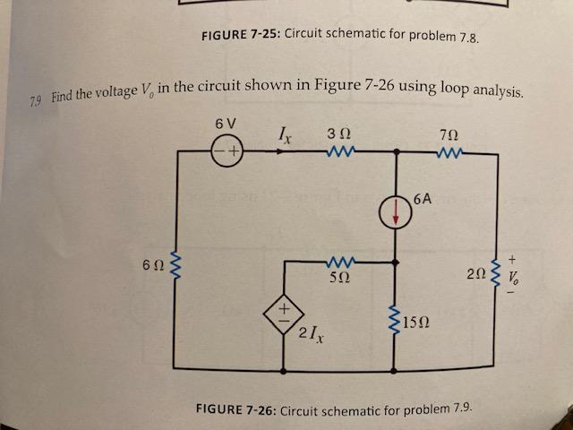 Solved 7.9 Find the Voltage in the circuit shown in Figure | Chegg.com