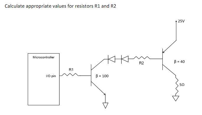 Solved Calculate appropriate values for resistors R1 and R2 | Chegg.com