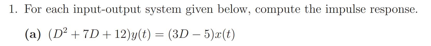 Solved 5. For the system in part (a) of Problem 1: (a) | Chegg.com