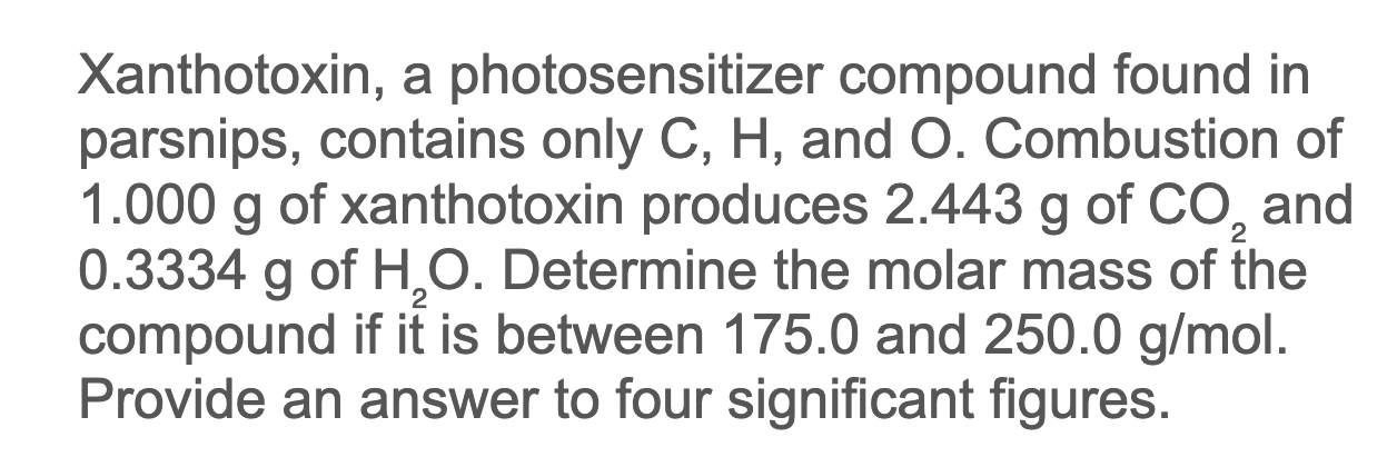 Solved Xanthotoxin, a photosensitizer compound found in | Chegg.com