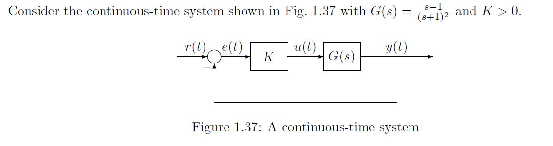 Solved Consider the continuous-time system shown in Fig. | Chegg.com