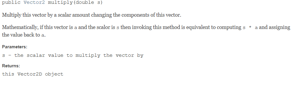 Solved public final class Vector2 extends | Chegg.com