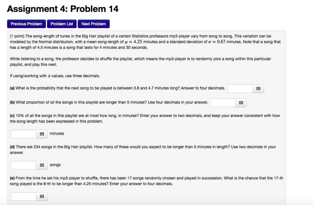 Solved Assignment 4 Problem 14 Previous Problem Problem 8578