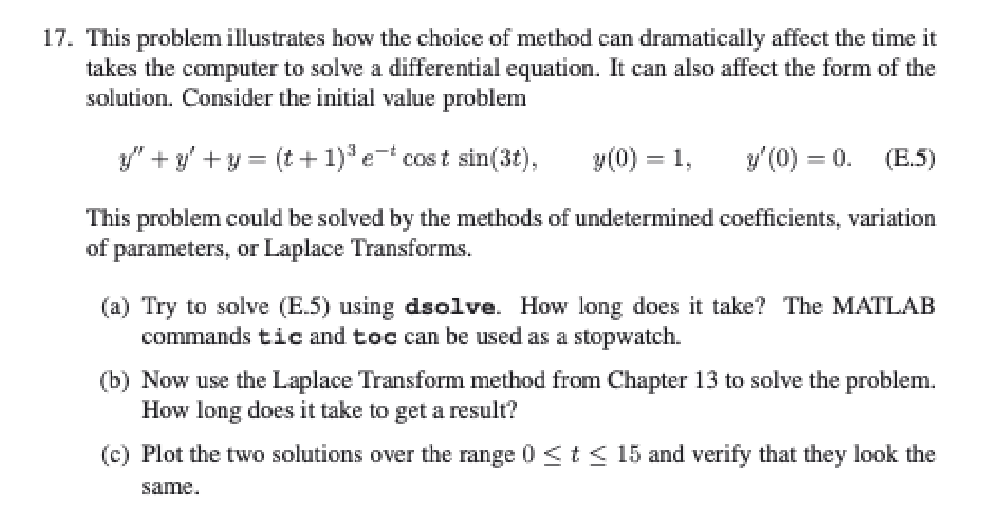 Solved 7. This problem illustrates how the choice of method | Chegg.com