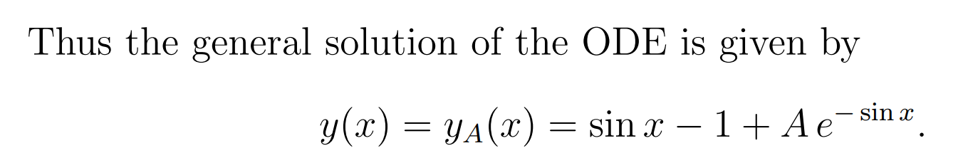 Solved (iii) y′+ycosx=21sin(2x)Thus the general solution of | Chegg.com