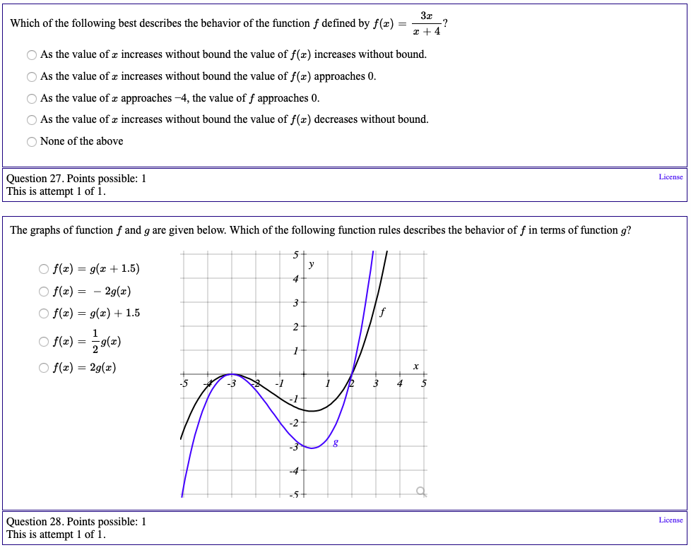 Solved 32 Which of the following best describes the behavior | Chegg.com