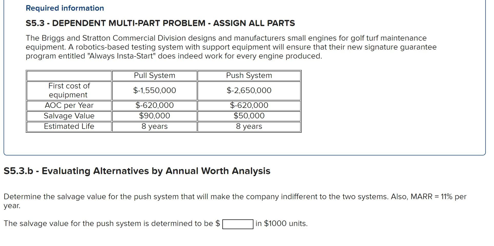 Solved Required information S5.3 - DEPENDENT MULTI-PART | Chegg.com