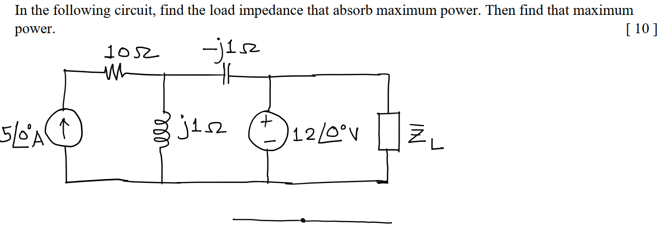 Solved In the following circuit, find the load impedance | Chegg.com