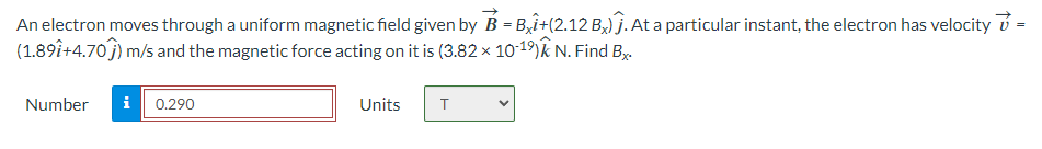 Solved An electron moves through a uniform magnetic field | Chegg.com