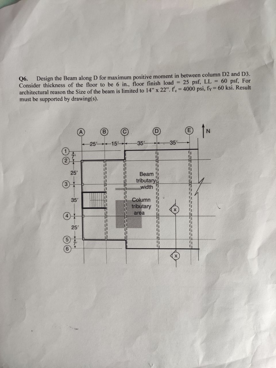 [solved] Q6 Design The Beam Along D For Maximum Positive