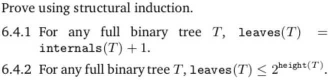 Solved = Prove using structural induction. 6.4.1 For any | Chegg.com