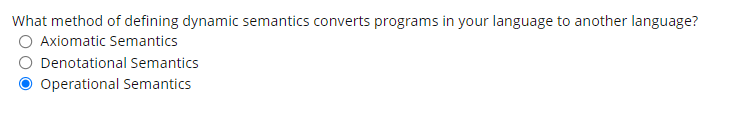 Solved What method of defining dynamic semantics converts | Chegg.com