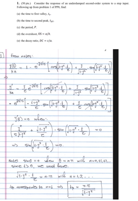 Solved From the answer of problem 1 below solove for the | Chegg.com