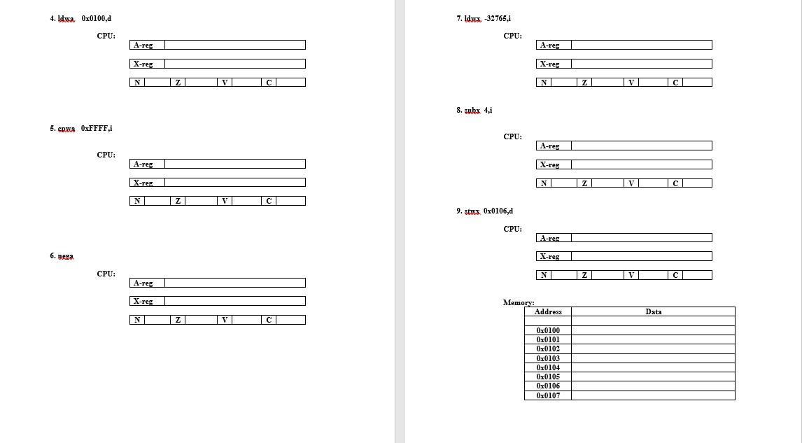 1. Idwx 0x7FFD. CPU: A-reg X-reg Given the PEP9 CPU | Chegg.com