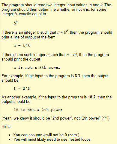 Solved The program should read two integer input values: n | Chegg.com