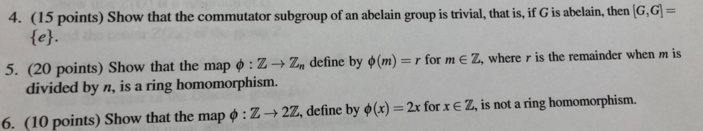 Solved 4. (15 points) Show that the commutator subgroup of | Chegg.com