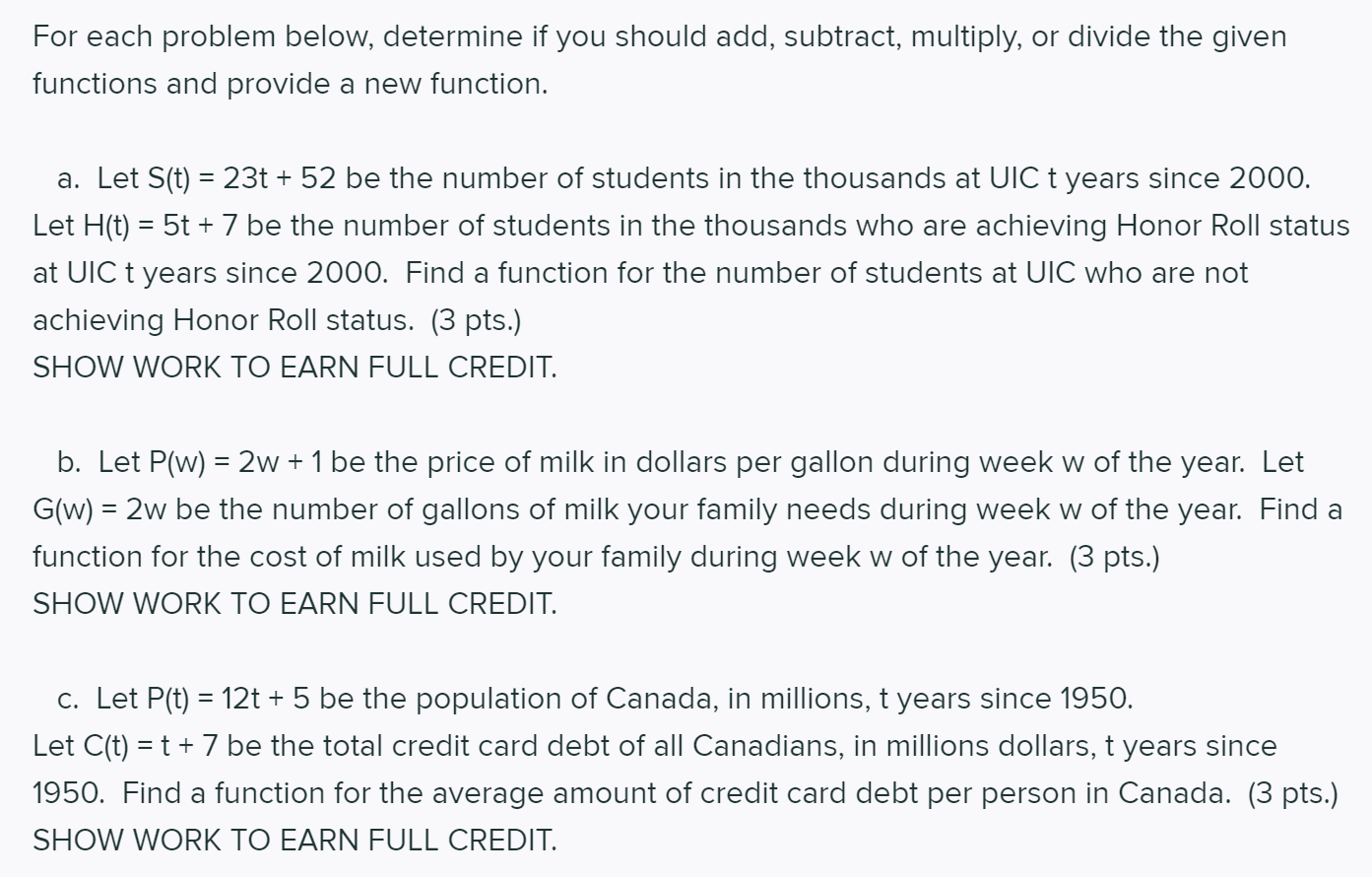 Solved For each problem below, determine if you should add, | Chegg.com